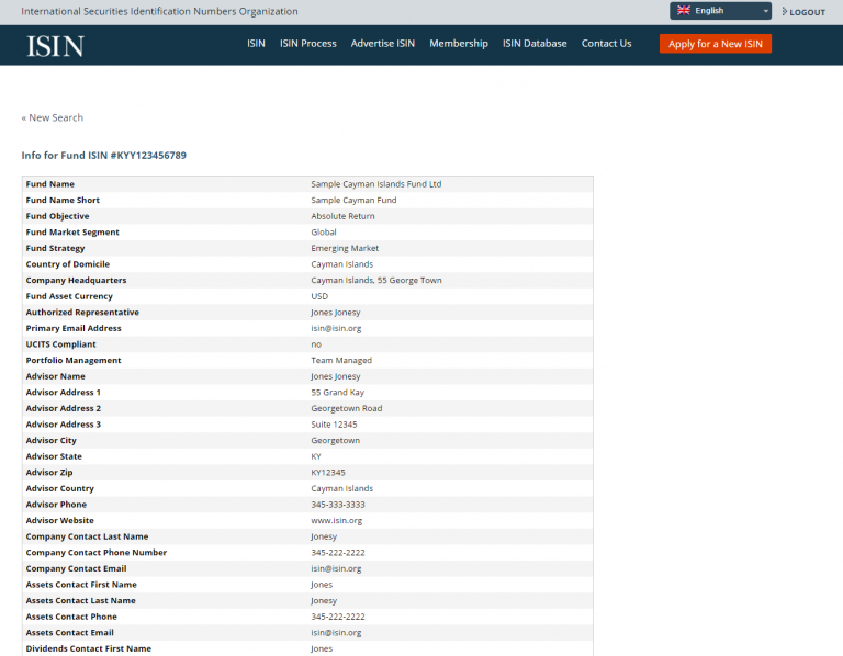 Database Services - ISIN, CUSIP, LEI, SEDOL, WKN, CFI Codes, Database Securities Apply ...
